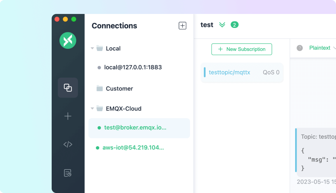 MQTTX：全功能 MQTT 客户端工具
